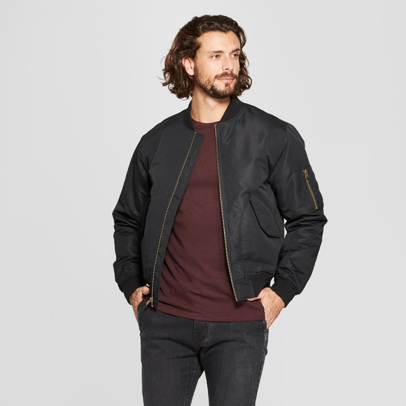 Goodfellow & Co | Jackets & Coats | New Goodfellow Black Aviator Bomber ...